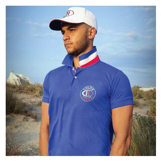 Polo col Bleu Blanc Rouge XV de France Rugby tricolore Homme et Femme